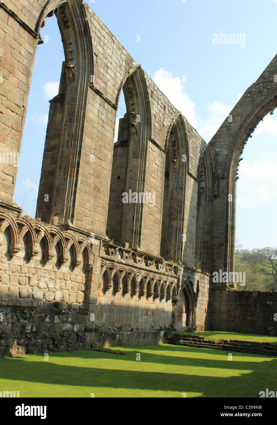 Bolton Abbey on the River Wharfe Yorkshire Dales United Kingdom UK ...