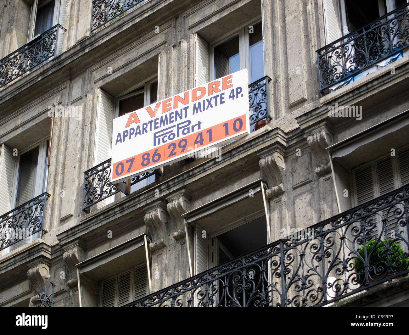 Paris, France, Apartments Building, with For Sale Signs, Outside, Les ...
