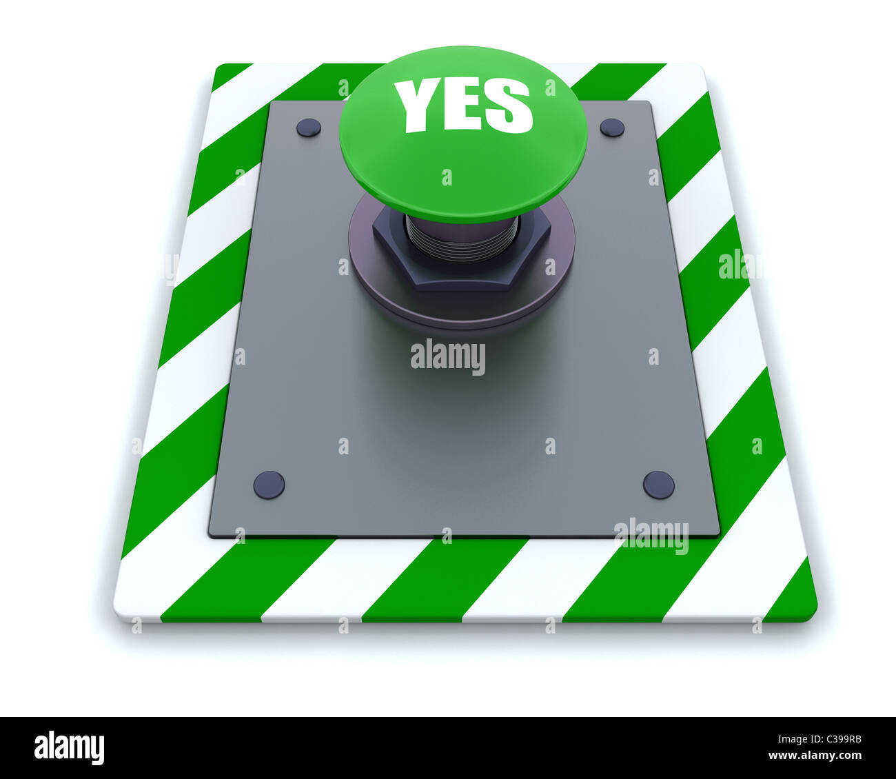 3d render of push button with symbol Stock Photo - Alamy