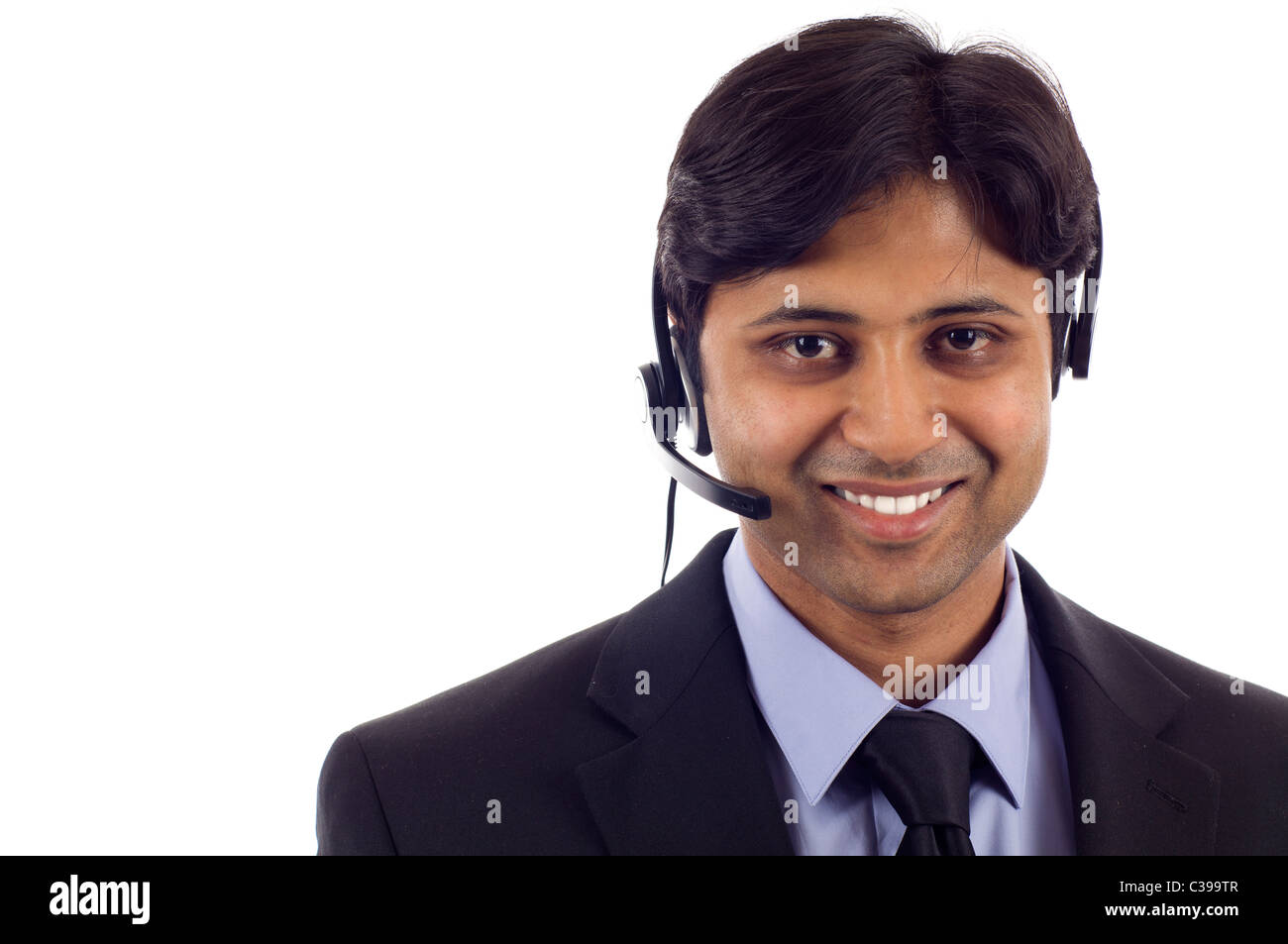 Young male customer service operator Stock Photo - Alamy