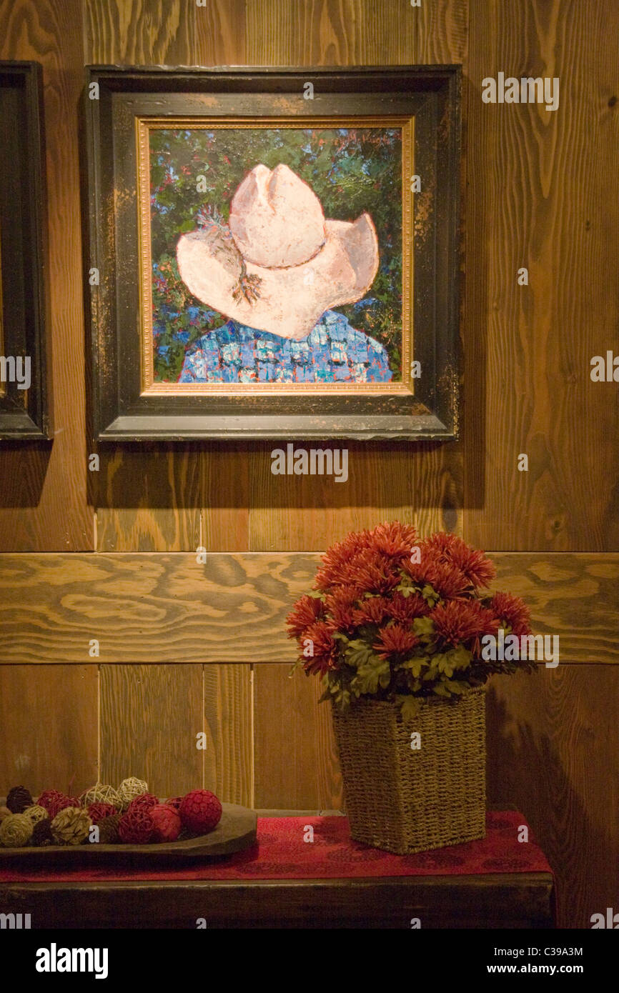 Western art, lodge interior, Devil's Thumb Ranch Resort and Spa, Rocky ...