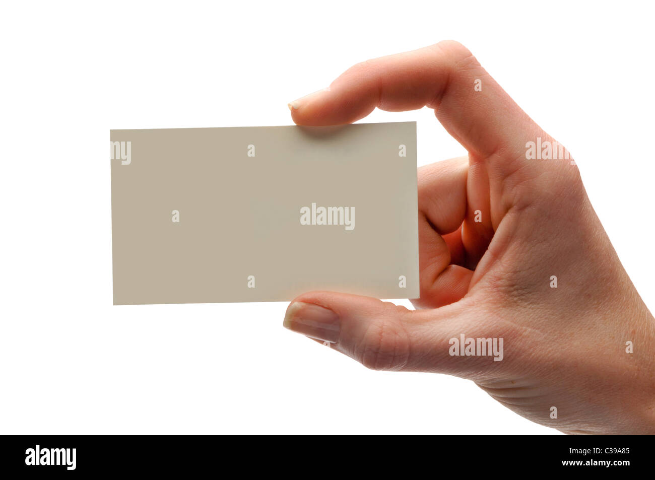 Hand holding small card hi-res stock photography and images - Alamy