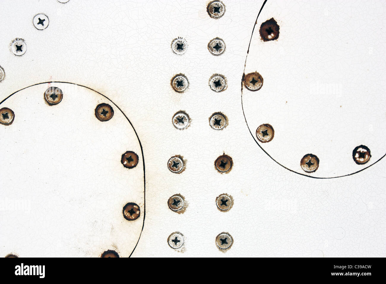 A silver painted metal aircraft background with rivets Stock Photo - Alamy
