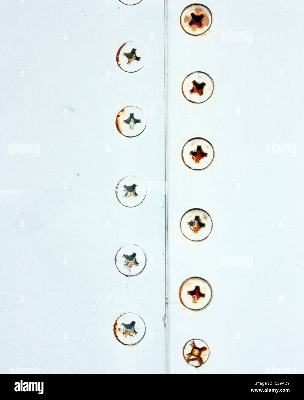 A silver painted metal aircraft background with rivets Stock Photo - Alamy