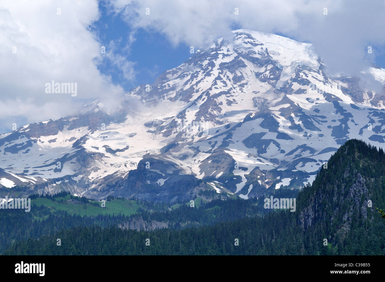 Scenic of Mount Rainier Stock Photo - Alamy