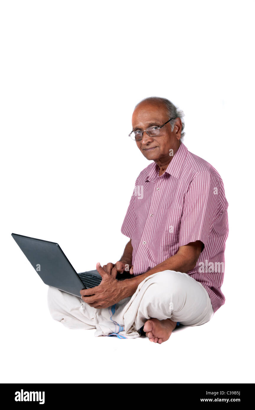 Old mature aged indian male hi-res stock photography and images - Alamy