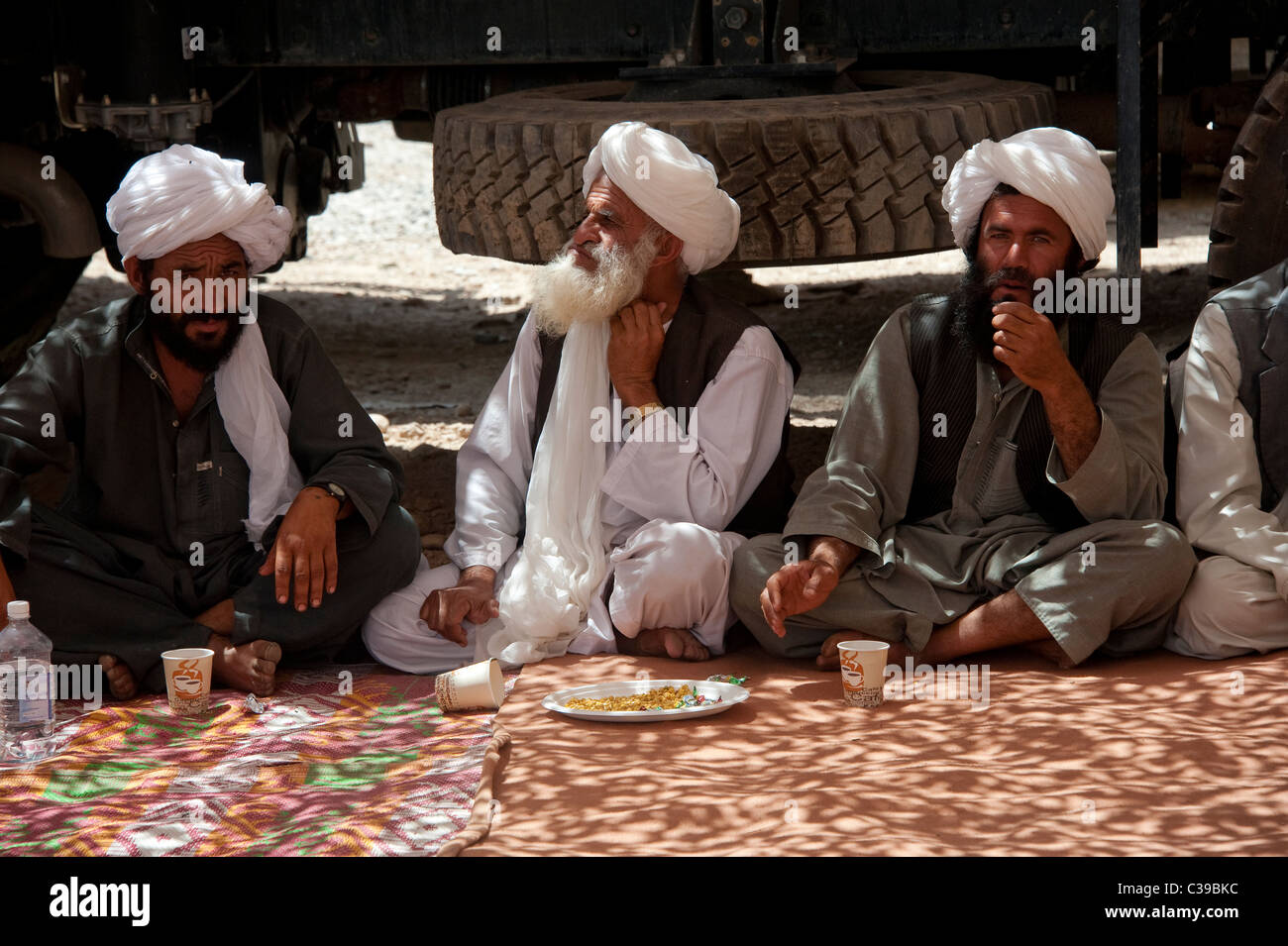 Men at village meeting in Helmand Afghanistan Stock Photo - Alamy