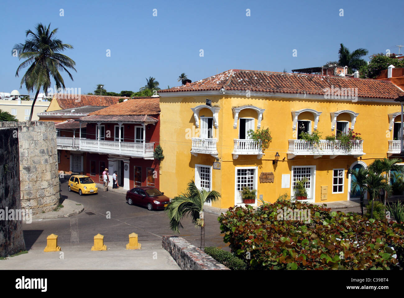 Colonial architecture and the walls of the city Stock Photo - Alamy