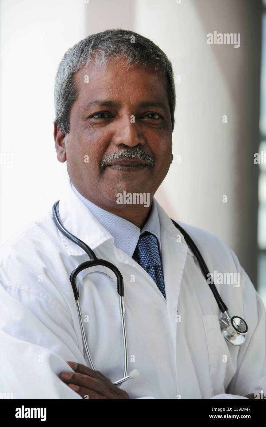 Head shot of Indian doctor Stock Photo - Alamy
