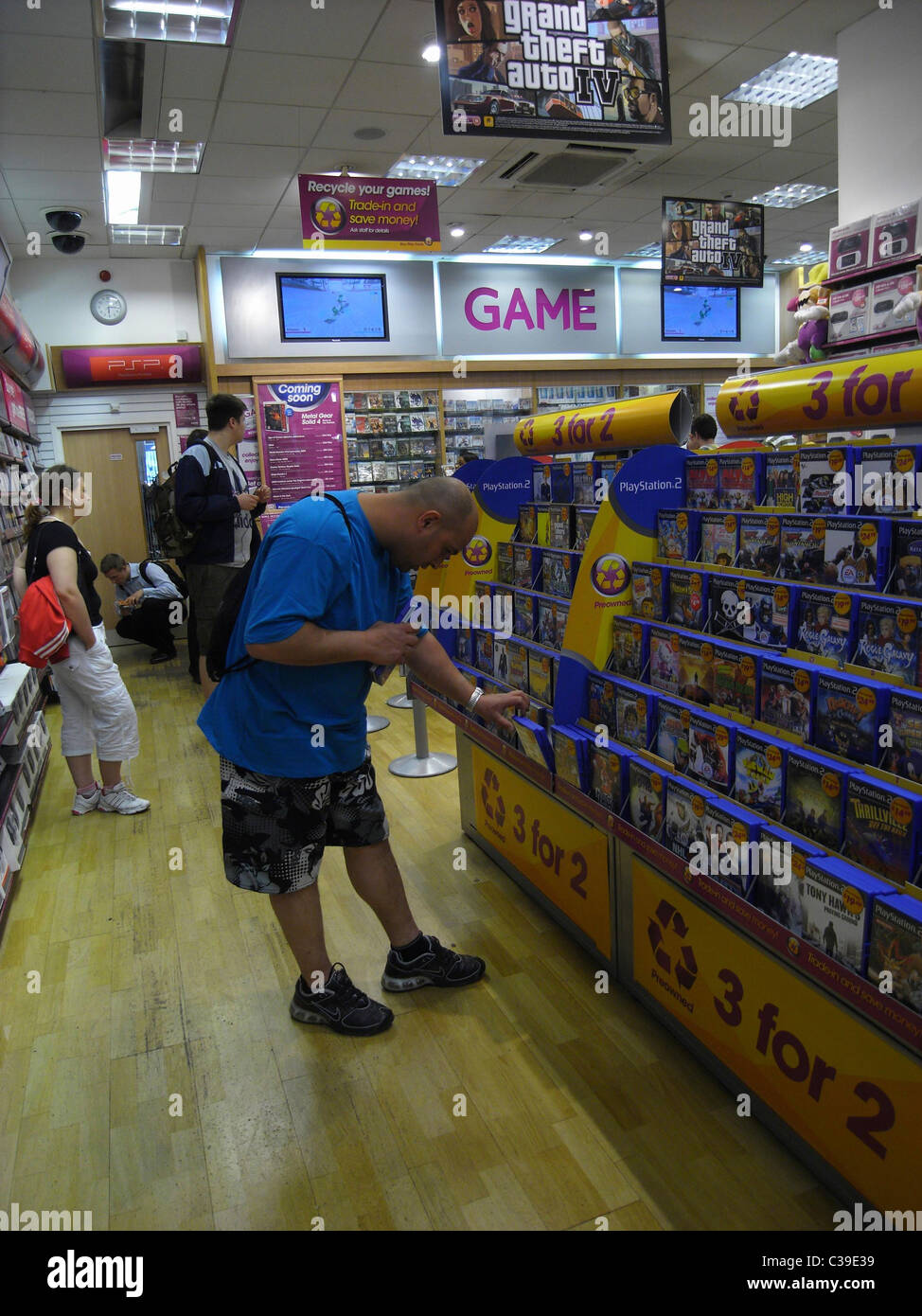 Interior of a GAME store Stock Photo - Alamy