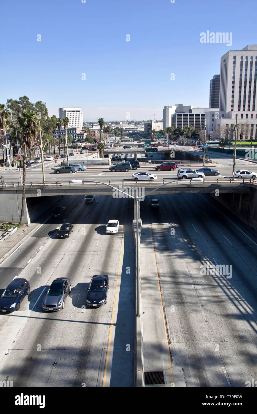 5th freeway downtown Los Angeles, California Stock Photo - Alamy