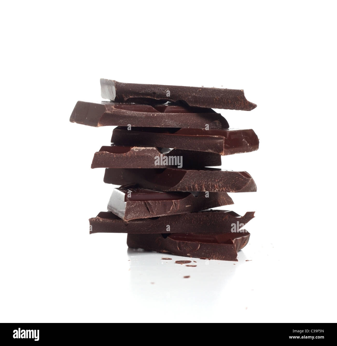 Stack of chocolate Stock Photo - Alamy