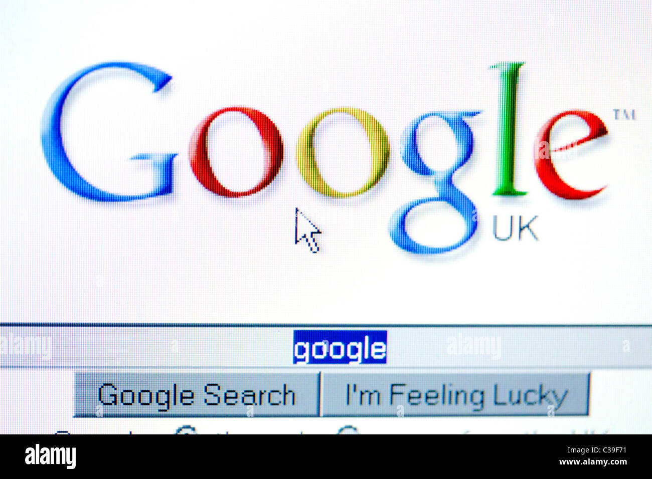 Illustrative image of the Google search engine website Stock Photo - Alamy