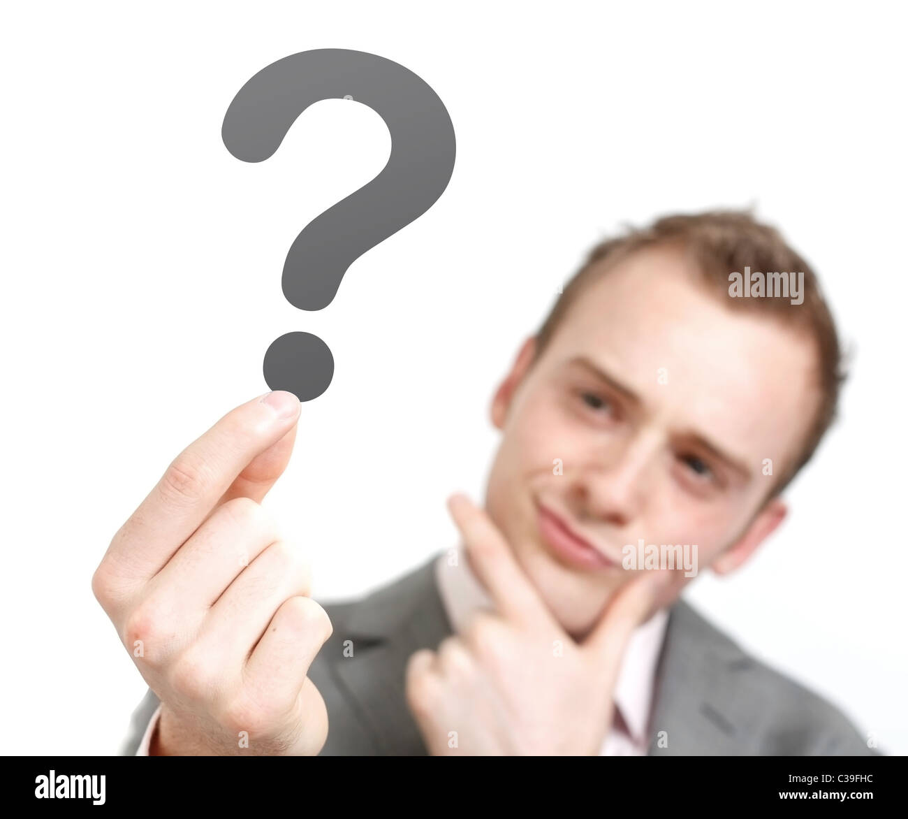 Thinking man question mark hi-res stock photography and images - Alamy