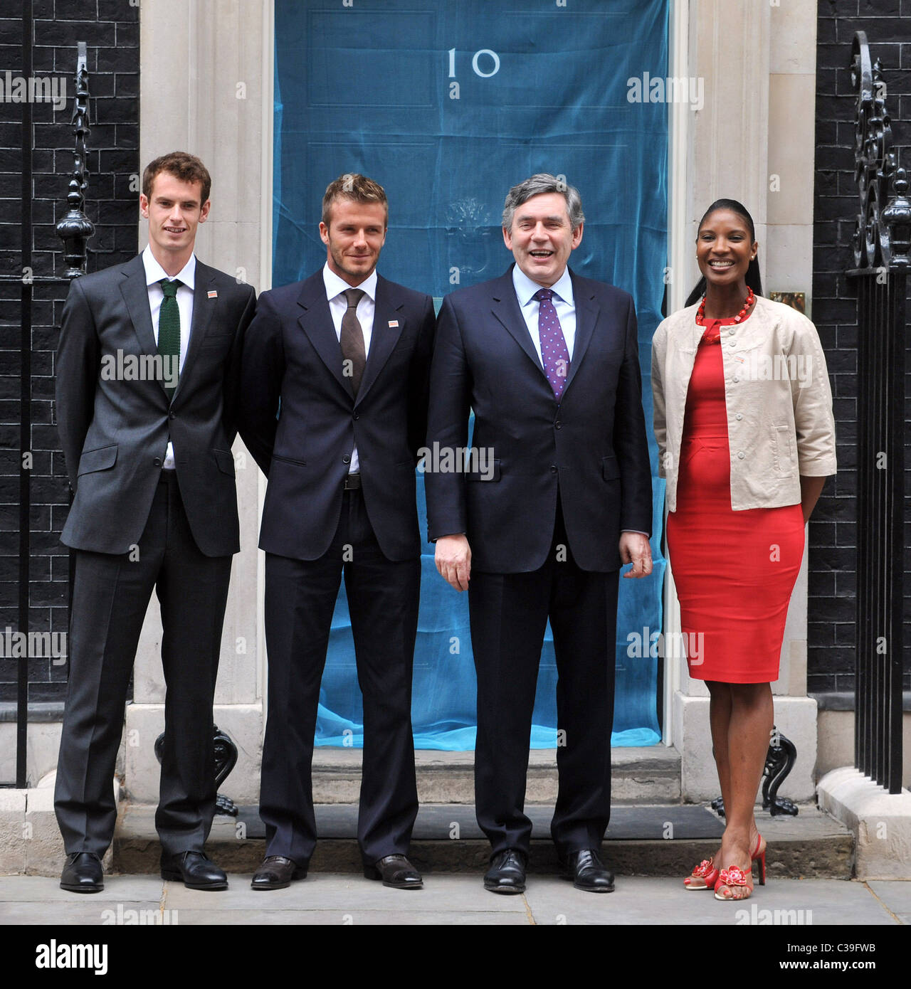 David Beckham, Andy Murray and Denise Lewis visiting Prime Minister ...