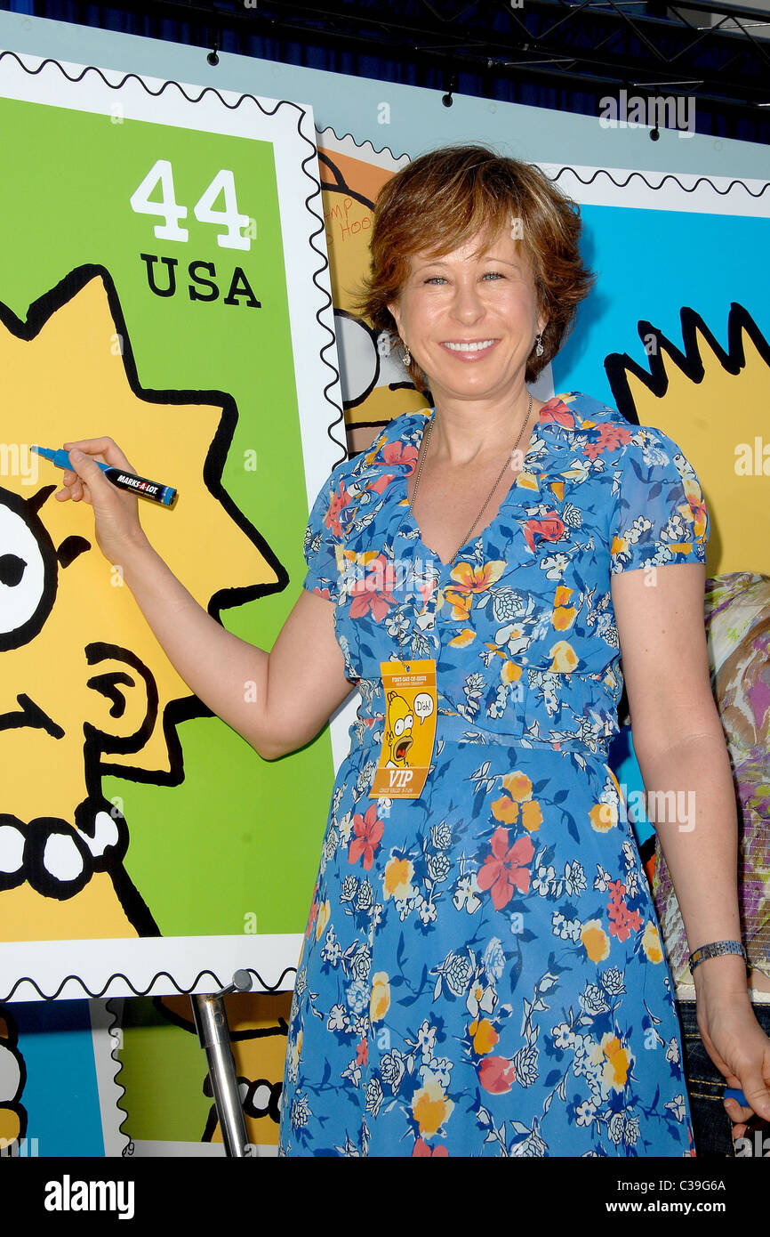 Yeardley Smith voice of Lisa Simpson Stamps of Simpsons characters are ...