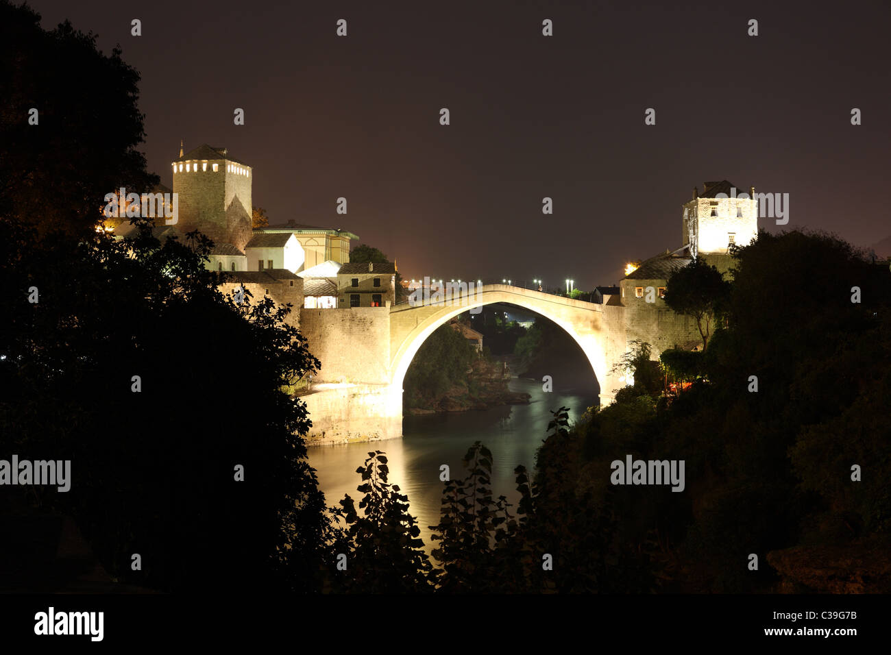 Famous Mostar Bridge Stari Most in Bosnia (World Heritage List) at ...