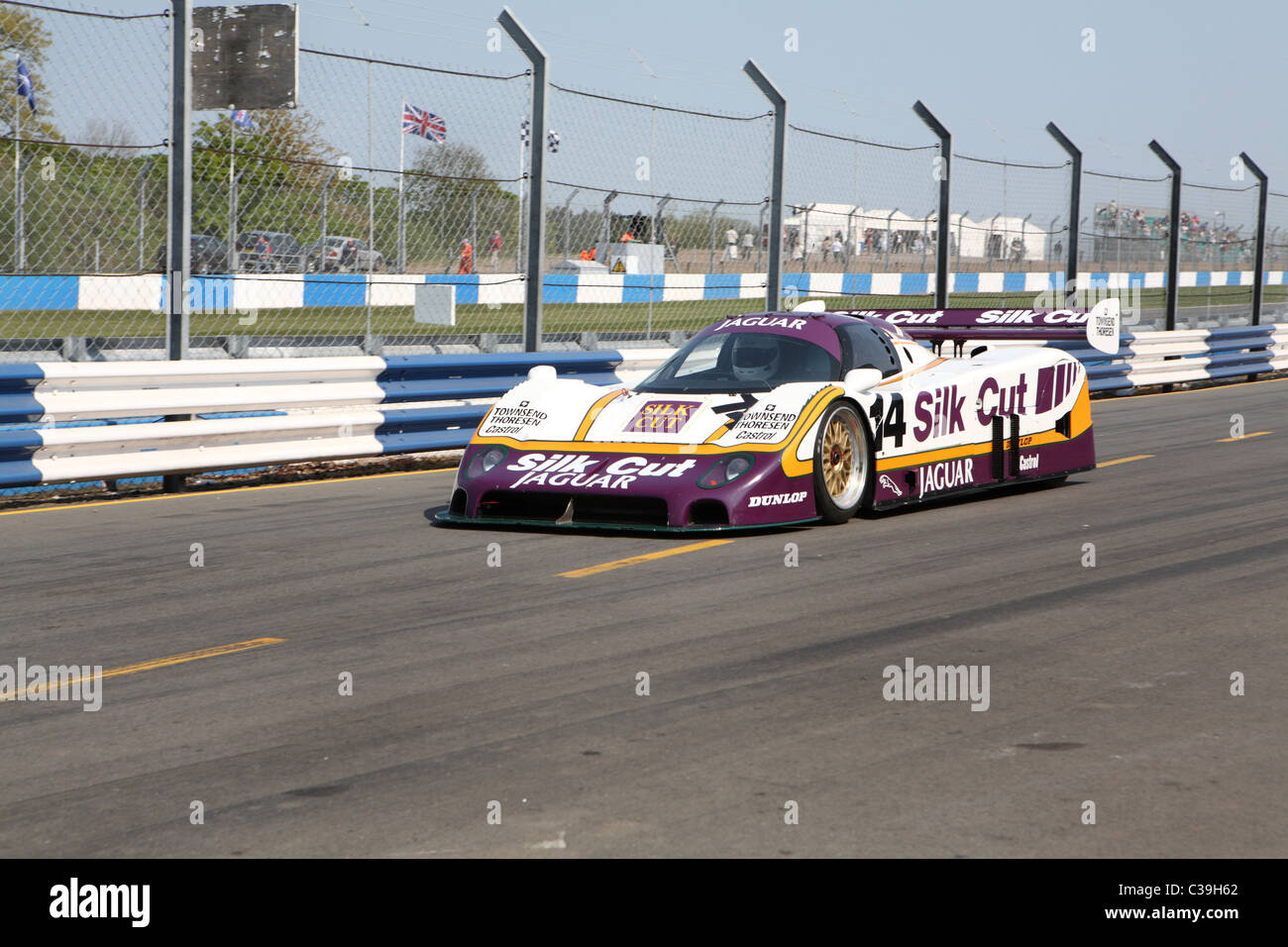 Jaguar Silk Cut race car XJR Le mans car Stock Photo - Alamy