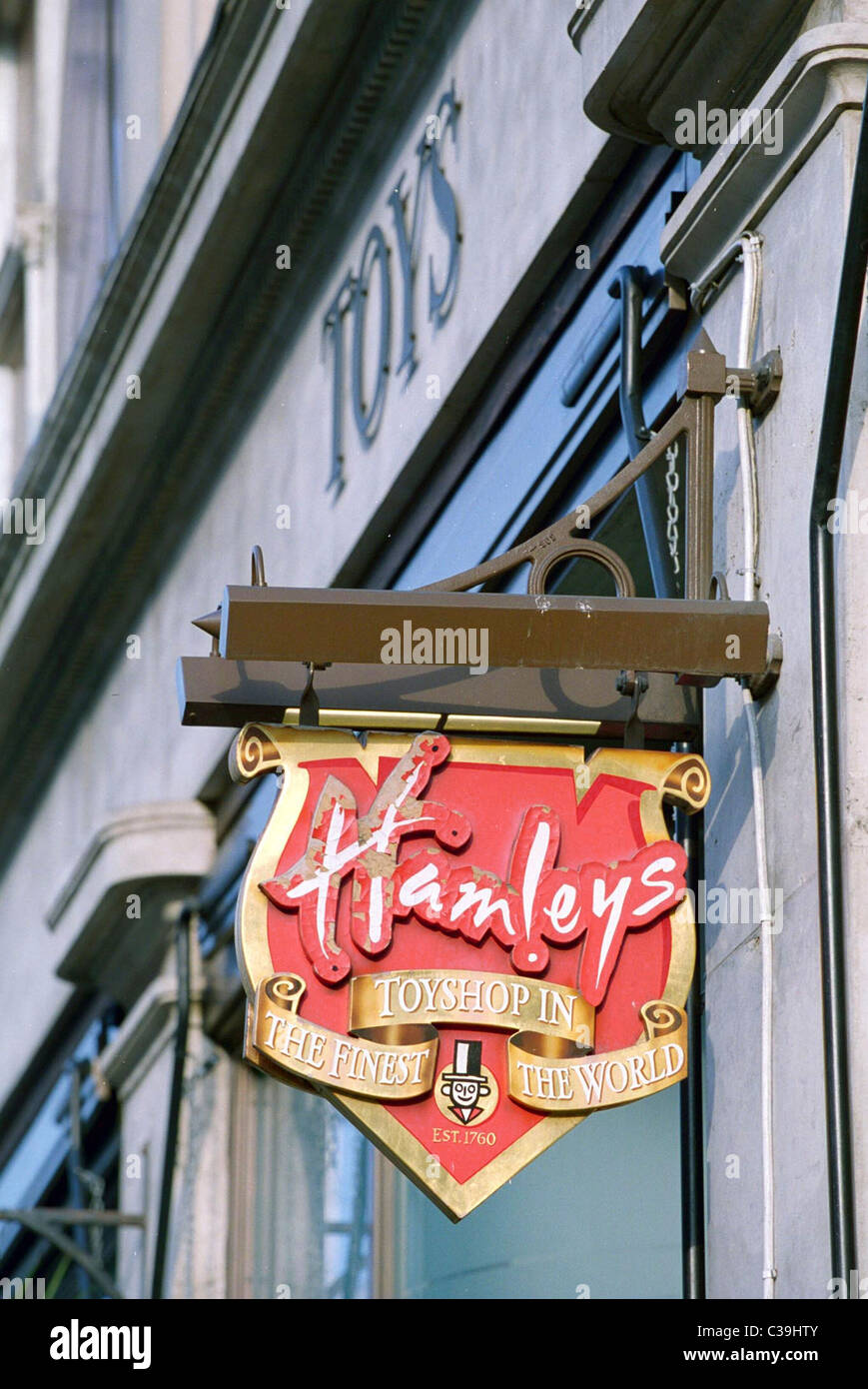 External branding outside Hamleys flagship store in Central London ...