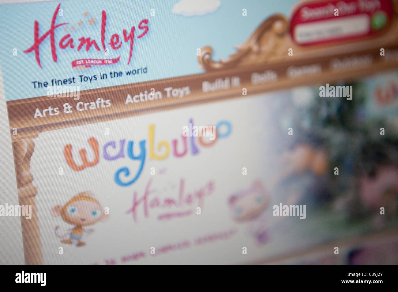 The Hamleys website Stock Photo - Alamy