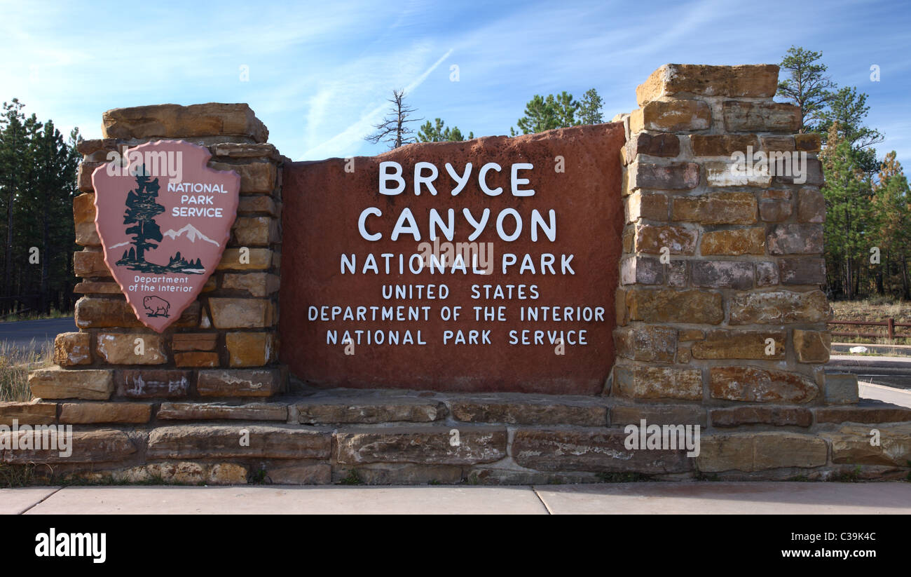 Entrance Bryce Canyon National Park High Resolution Stock Photography ...