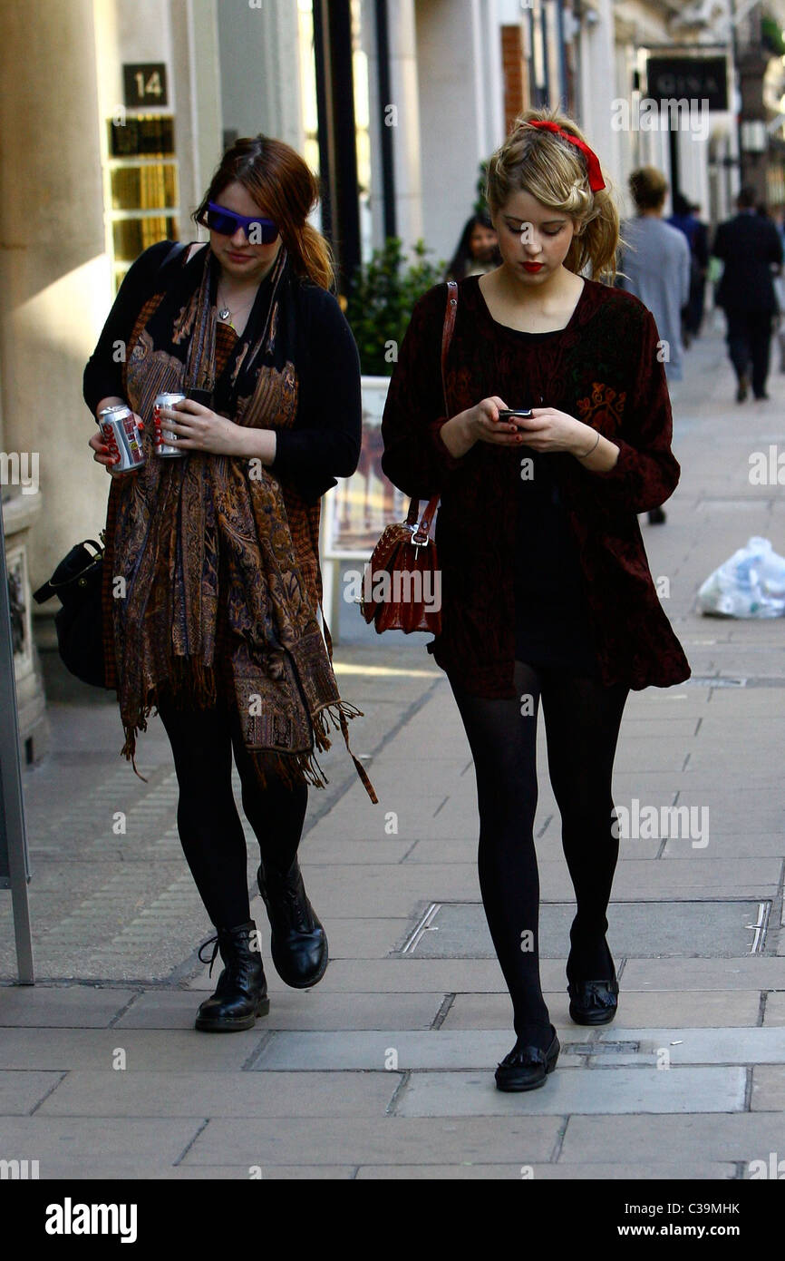 Peaches Geldof and Fifi Brown seen shopping together at Dolce & Gabbana ...