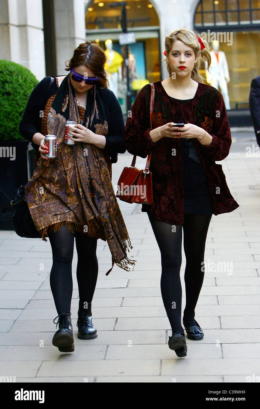 Peaches Geldof and Fifi Brown seen shopping together at Dolce & Gabbana ...