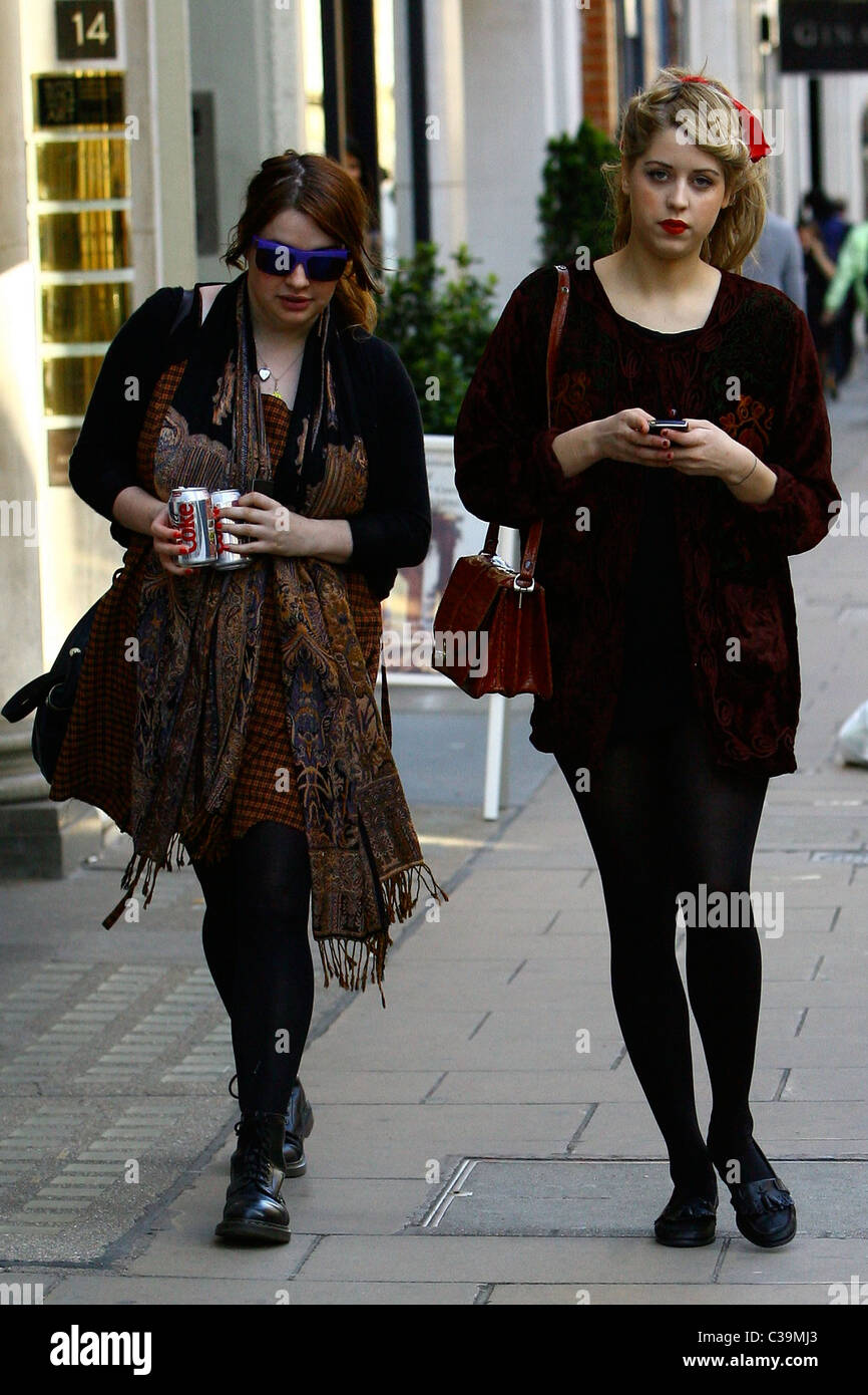 Peaches Geldof and Fifi Brown seen shopping together at Dolce & Gabbana ...