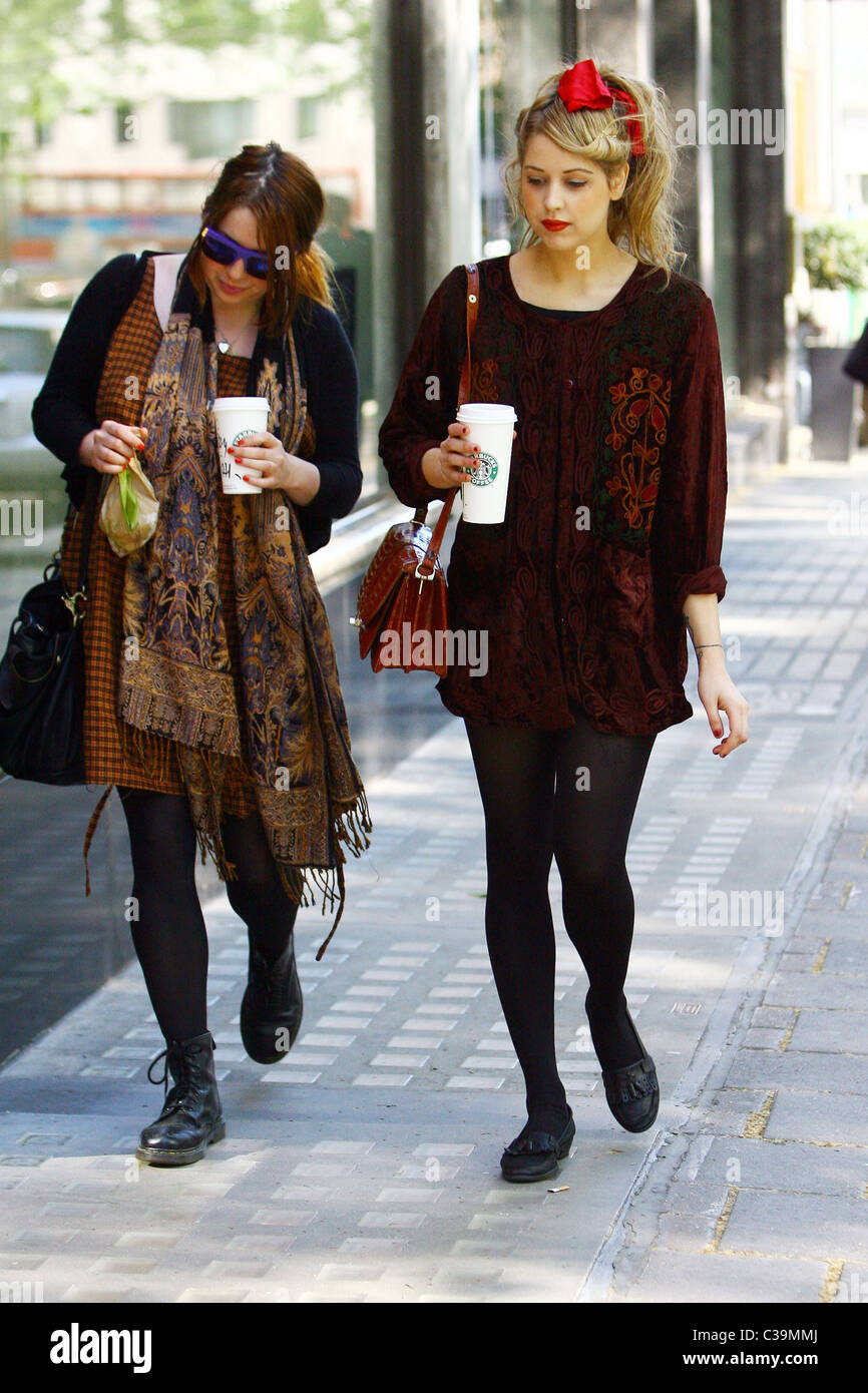 Fifi Brown and Peaches Geldof seen shopping together at Dolce & Gabbana ...