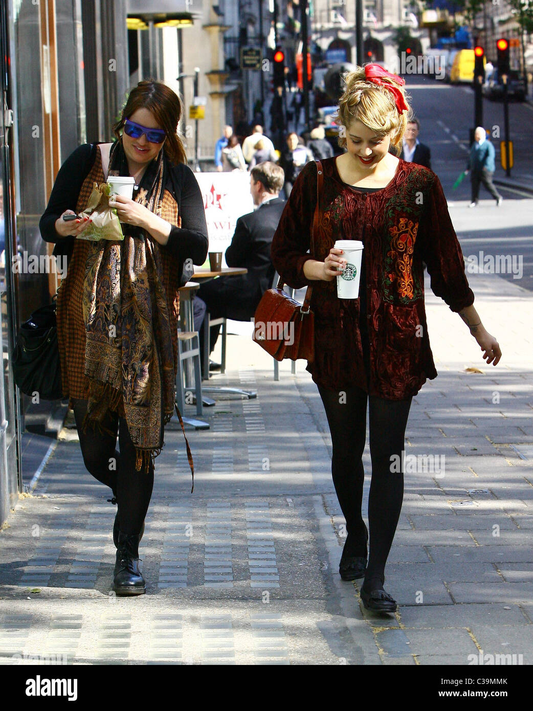 Fifi Brown and Peaches Geldof seen shopping together at Dolce & Gabbana ...
