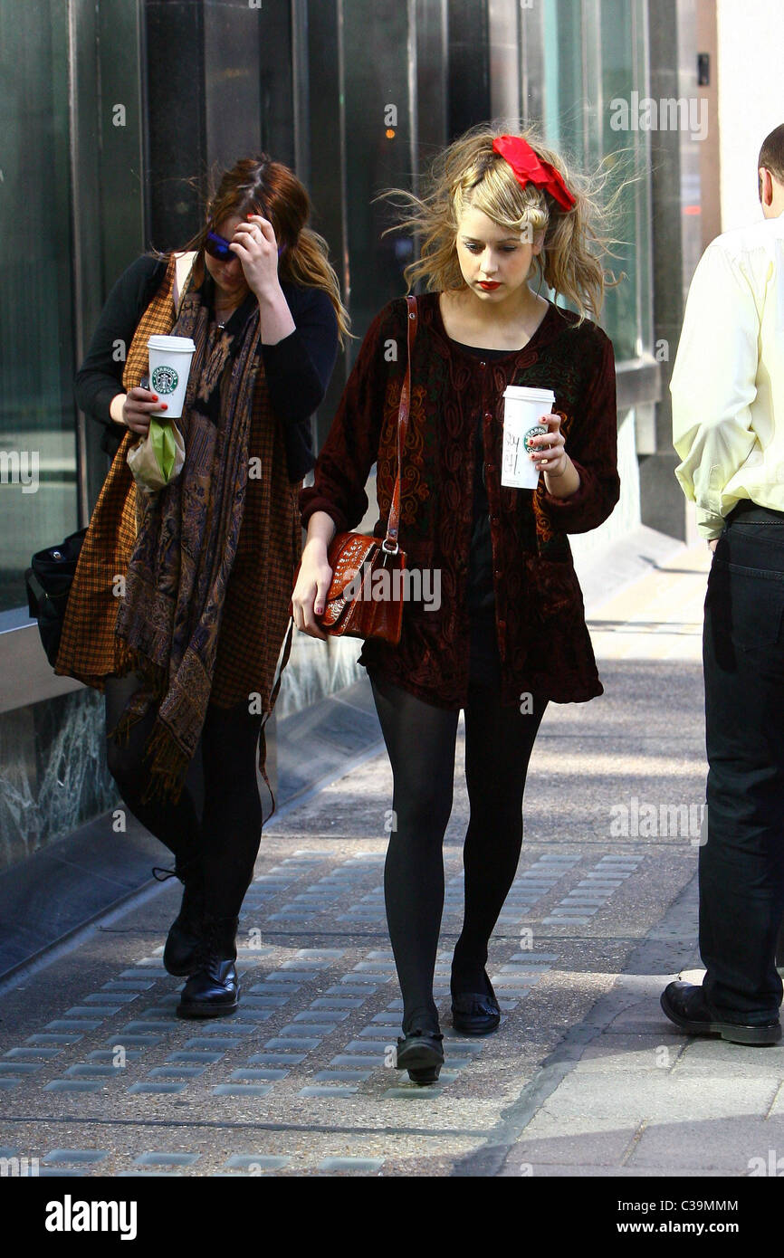 Fifi Brown and Peaches Geldof seen shopping together at Dolce & Gabbana ...