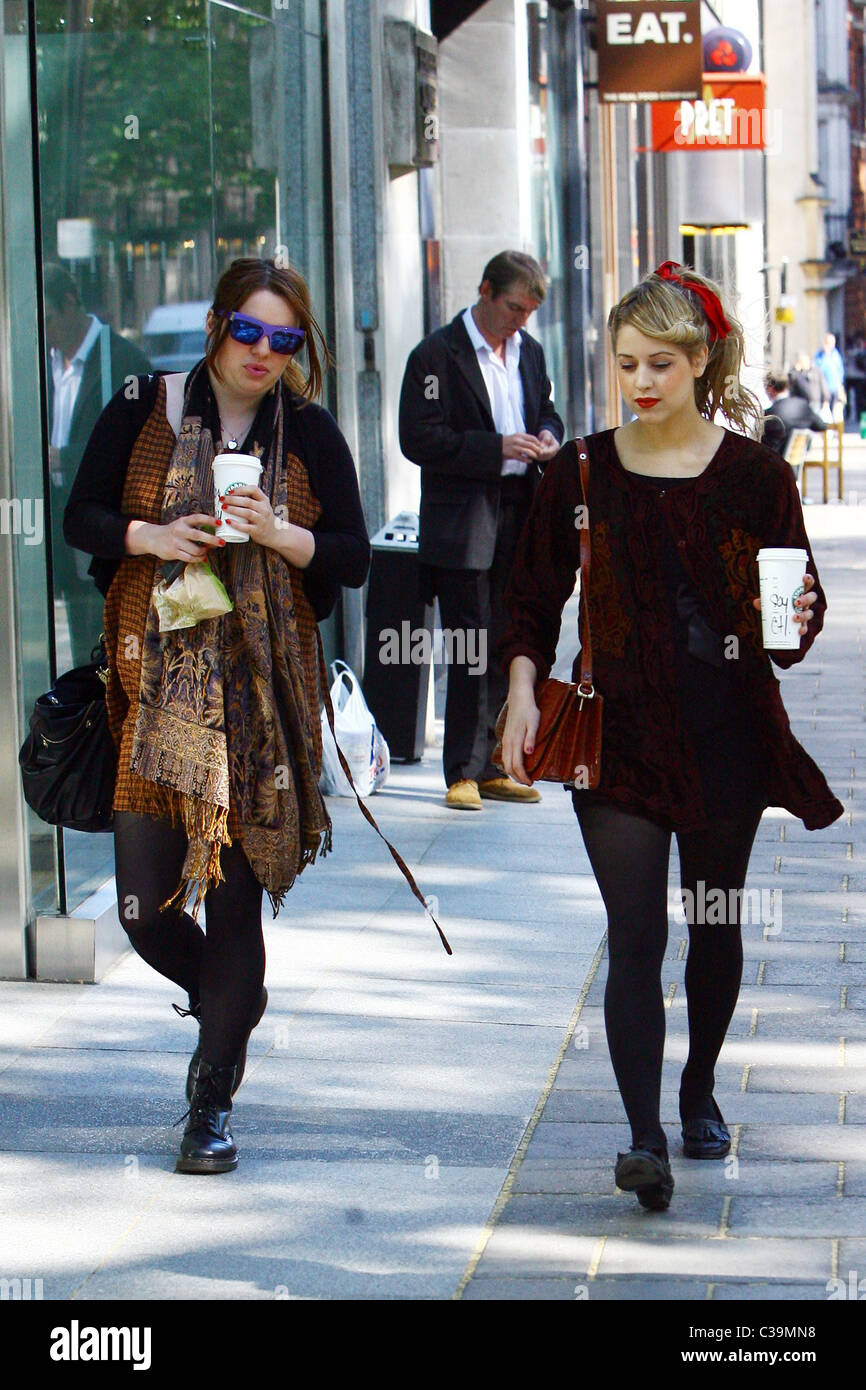 Fifi Brown and Peaches Geldof seen shopping together at Dolce & Gabbana ...
