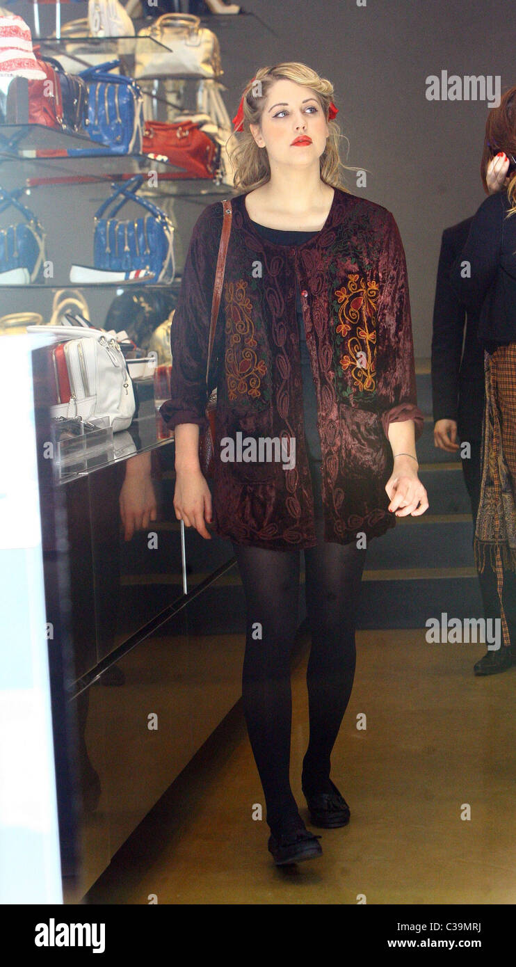 Peaches Geldof and Fifi Brown seen out shopping at Prada in west London ...