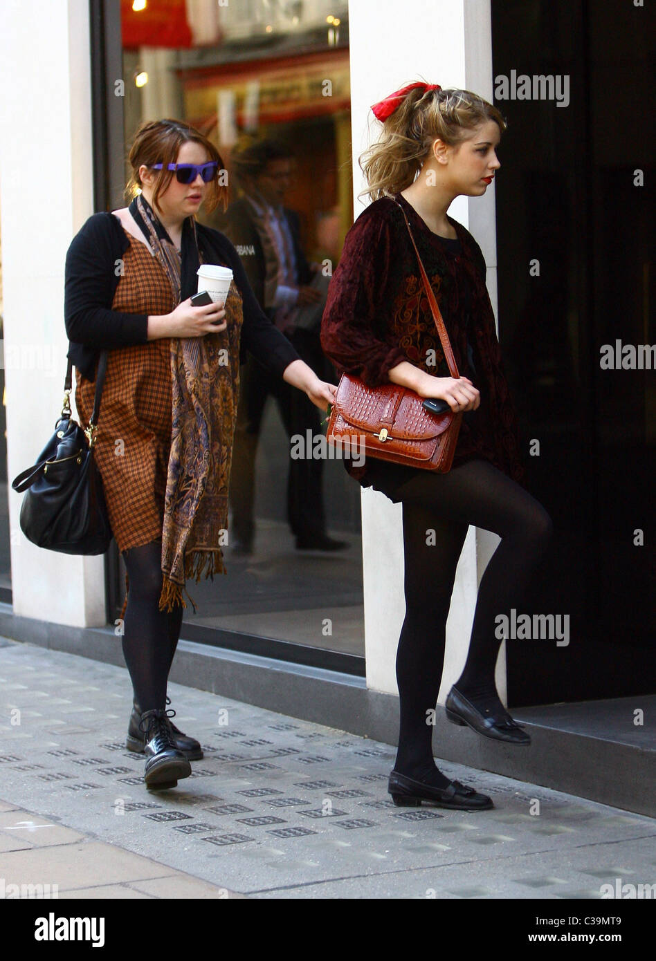 Peaches Geldof and Fifi Brown seen shopping together at designer stores ...