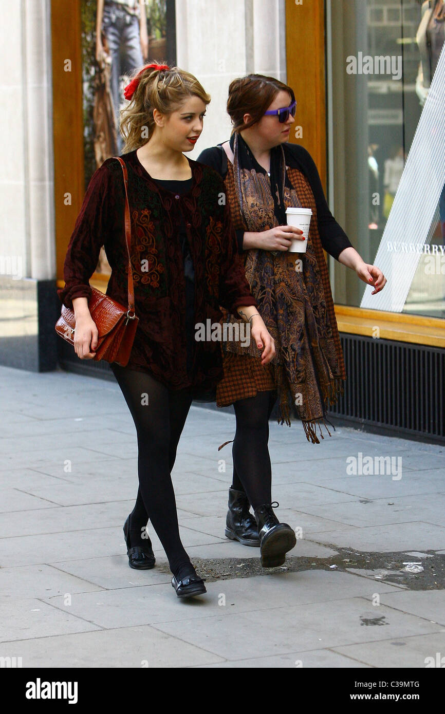 Peaches Geldof and Fifi Brown seen shopping together at designer stores ...