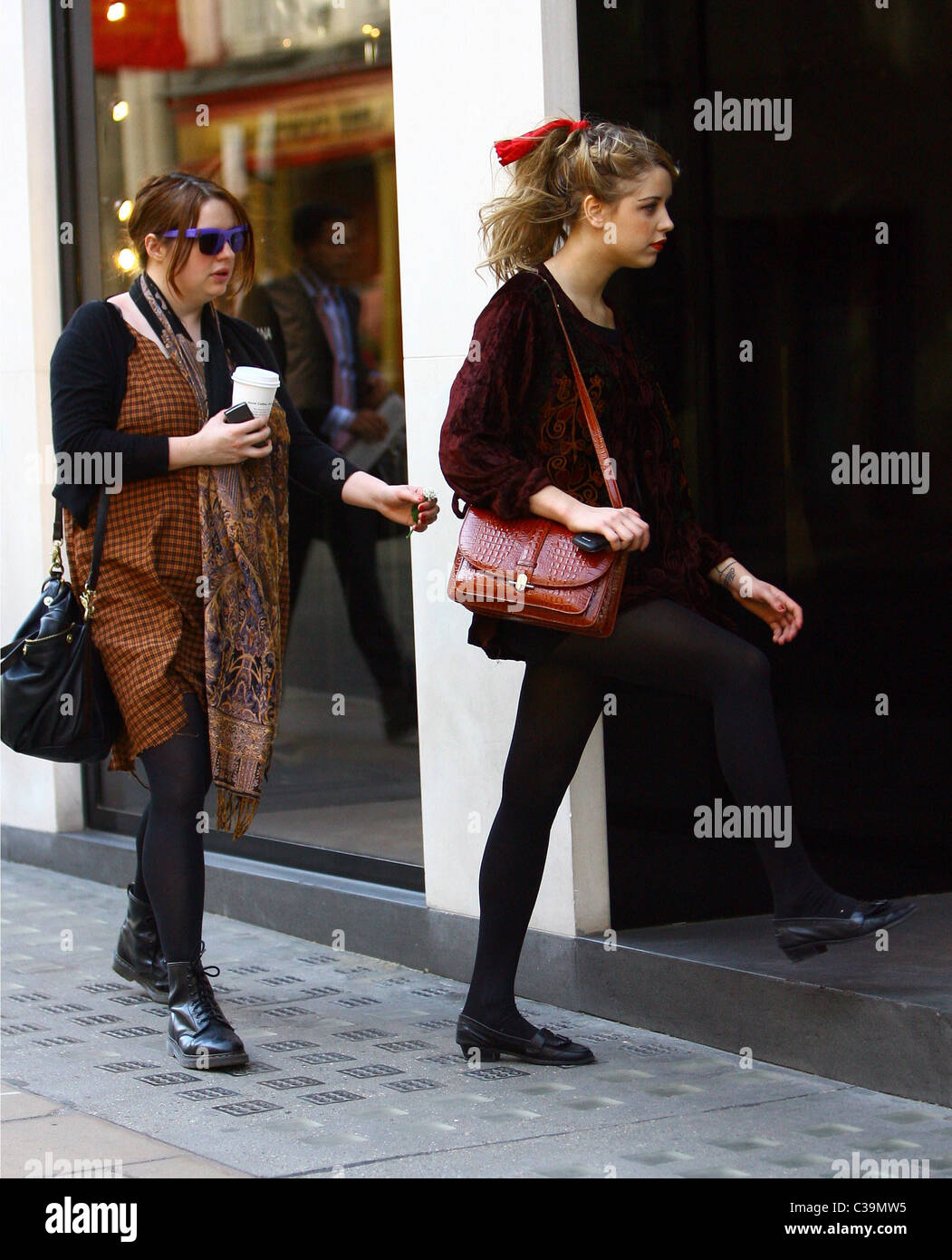 Peaches Geldof and Fifi Brown seen shopping together at designer stores ...