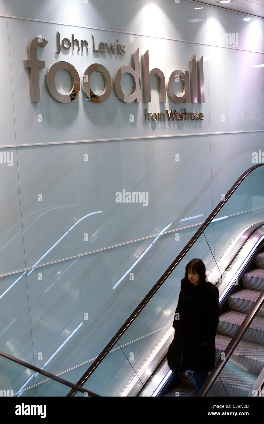 A customer makes her way to the John Lewis Food Hall in the flagship ...