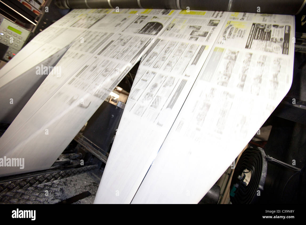 A printing machine at a Johnston Press factory Stock Photo - Alamy