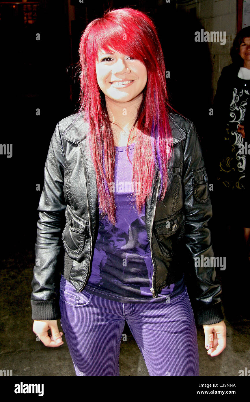 Ousted 'American Idol' finalist Allison Iraheta outside ABC Studios for ...