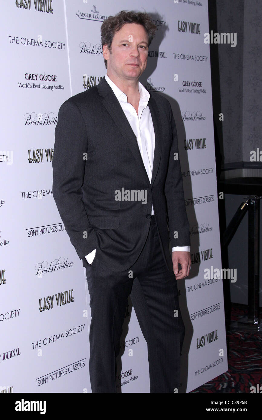 Colin Firth Screening Of 'Easy Virtue' hosted by The Cinema Society ...