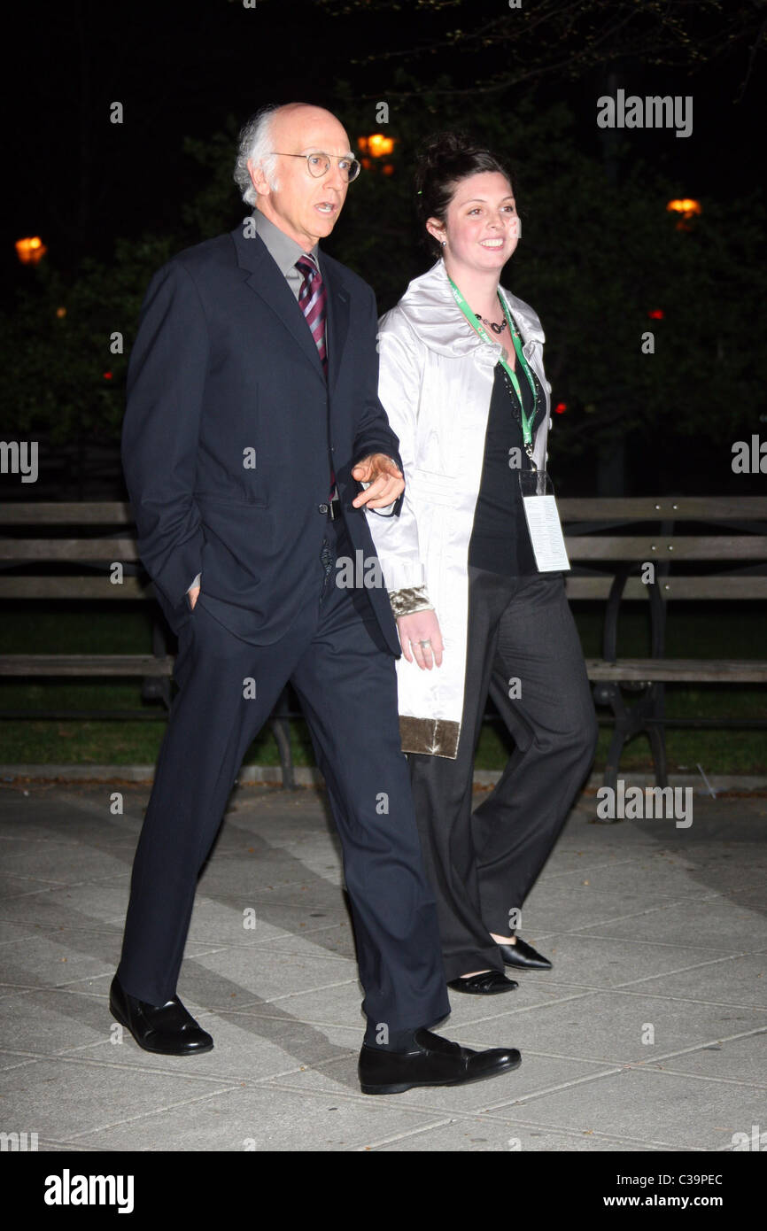 Larry Davis and Guest attends the Vanity Fair party for the 2009 ...