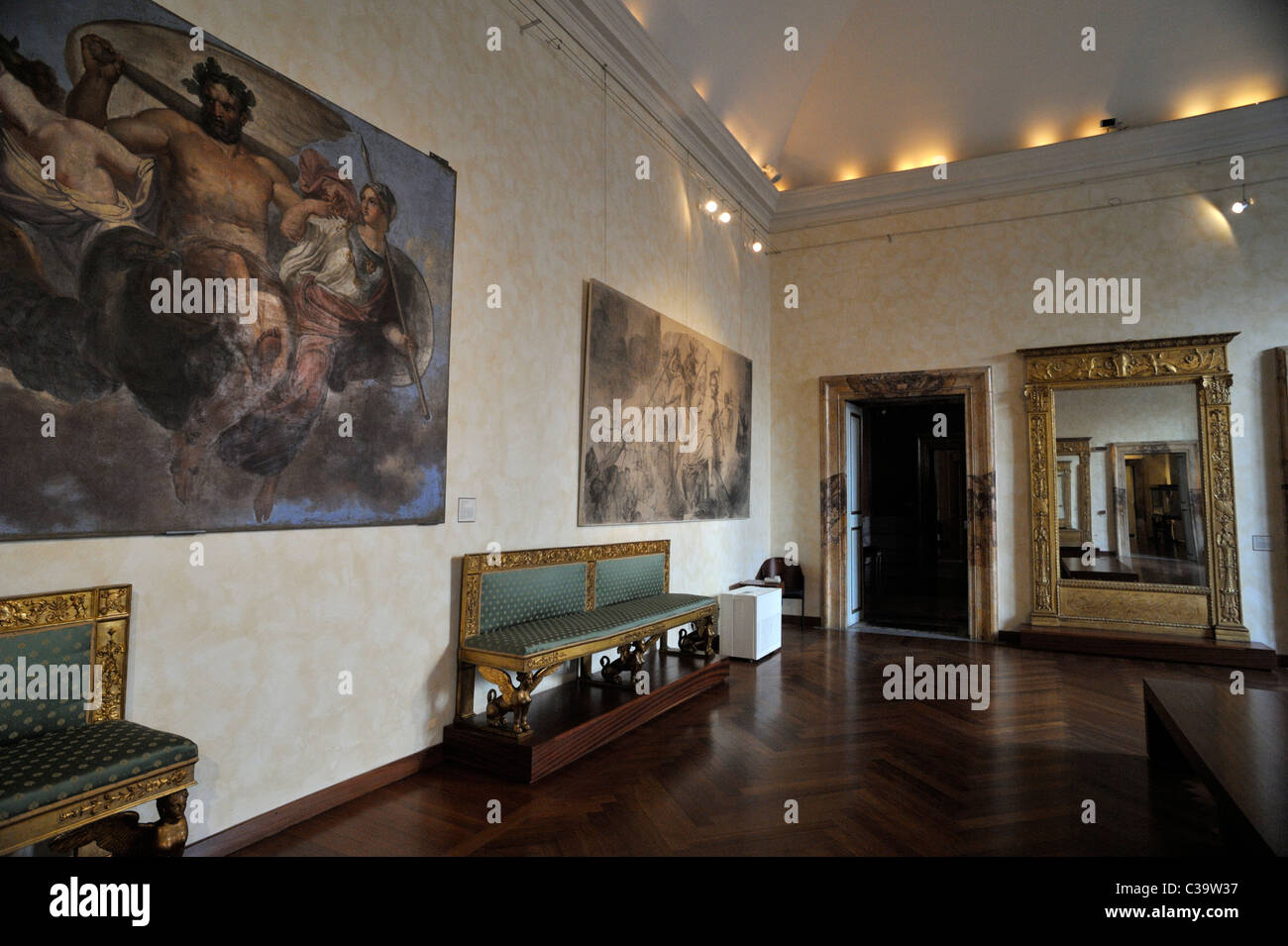 Italy, Rome, Palazzo Braschi, Museo di Roma, Rome civic museum interior ...
