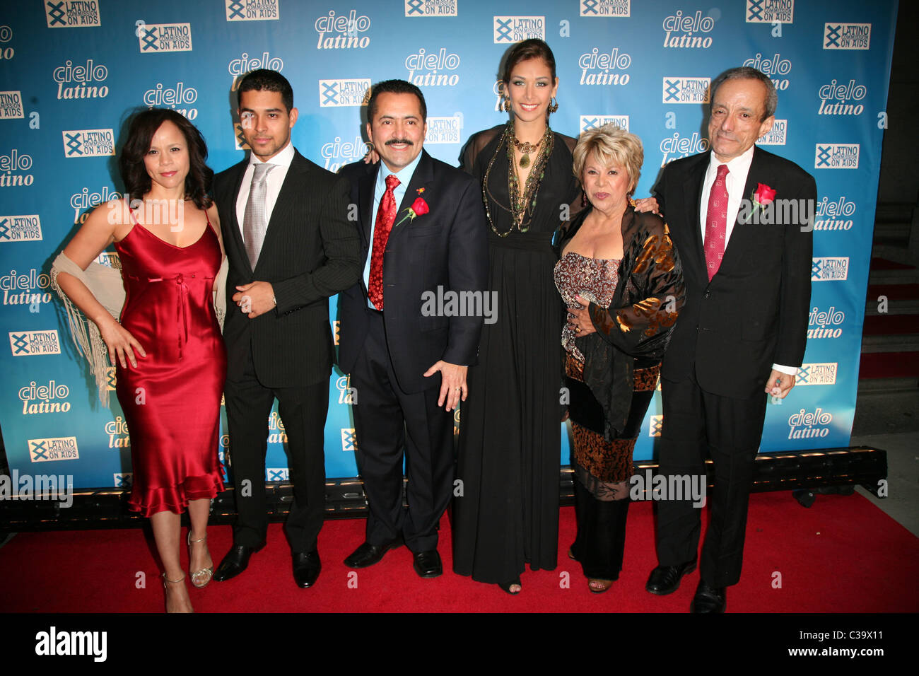 Rosie Perez, Wilmer Valderrama, Guillermo Chacon, VP Lation AIDS ...