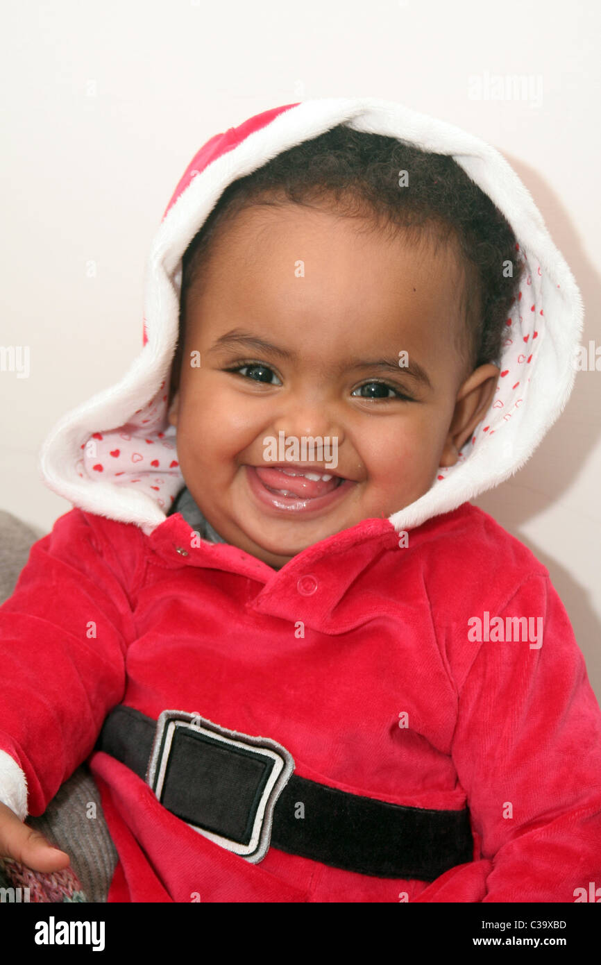 One year old Girl Dressed As Santa Stock Photo Alamy one-year-old-girl-dressed-as-santa-stock-photo-alamy