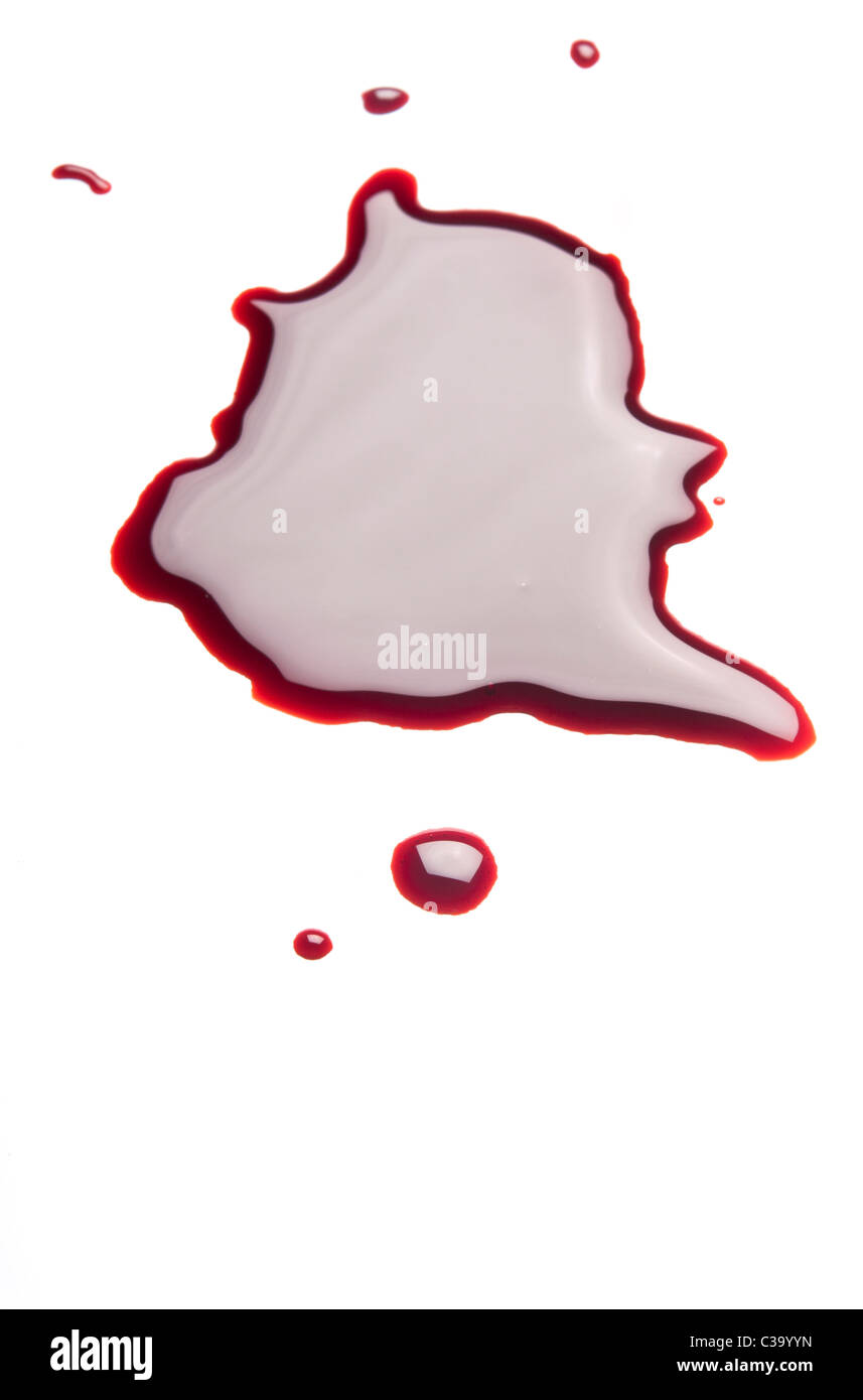 stain of blood isolated Stock Photo - Alamy