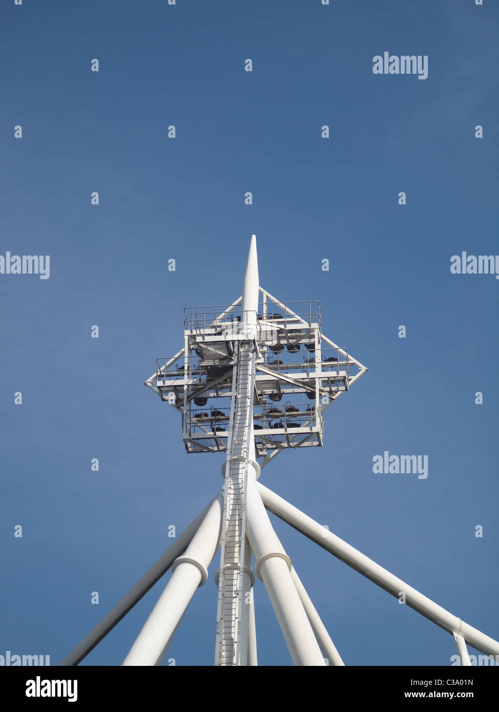 Floodlight at the Reebok Stadium, the home ground of Bolton Wanderers ...