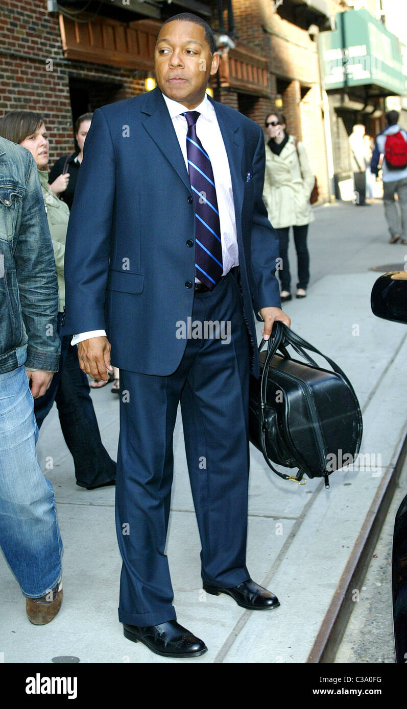Wynton Marsalis outside Ed Sullivan Theatre for the 'Late Show With ...