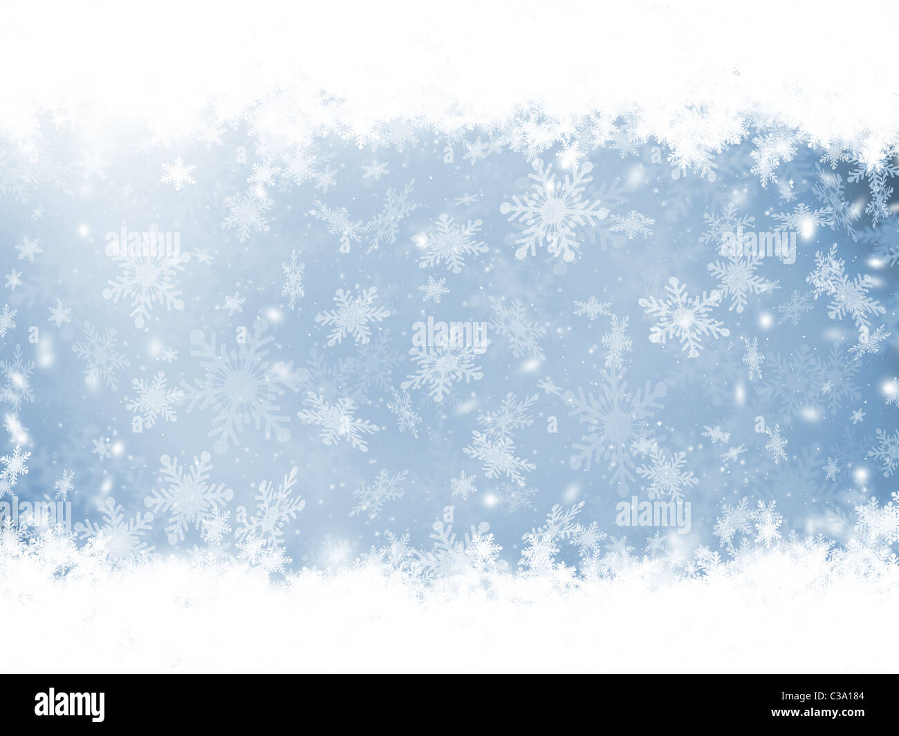 Golden background of falling snowflakes Stock Photo - Alamy