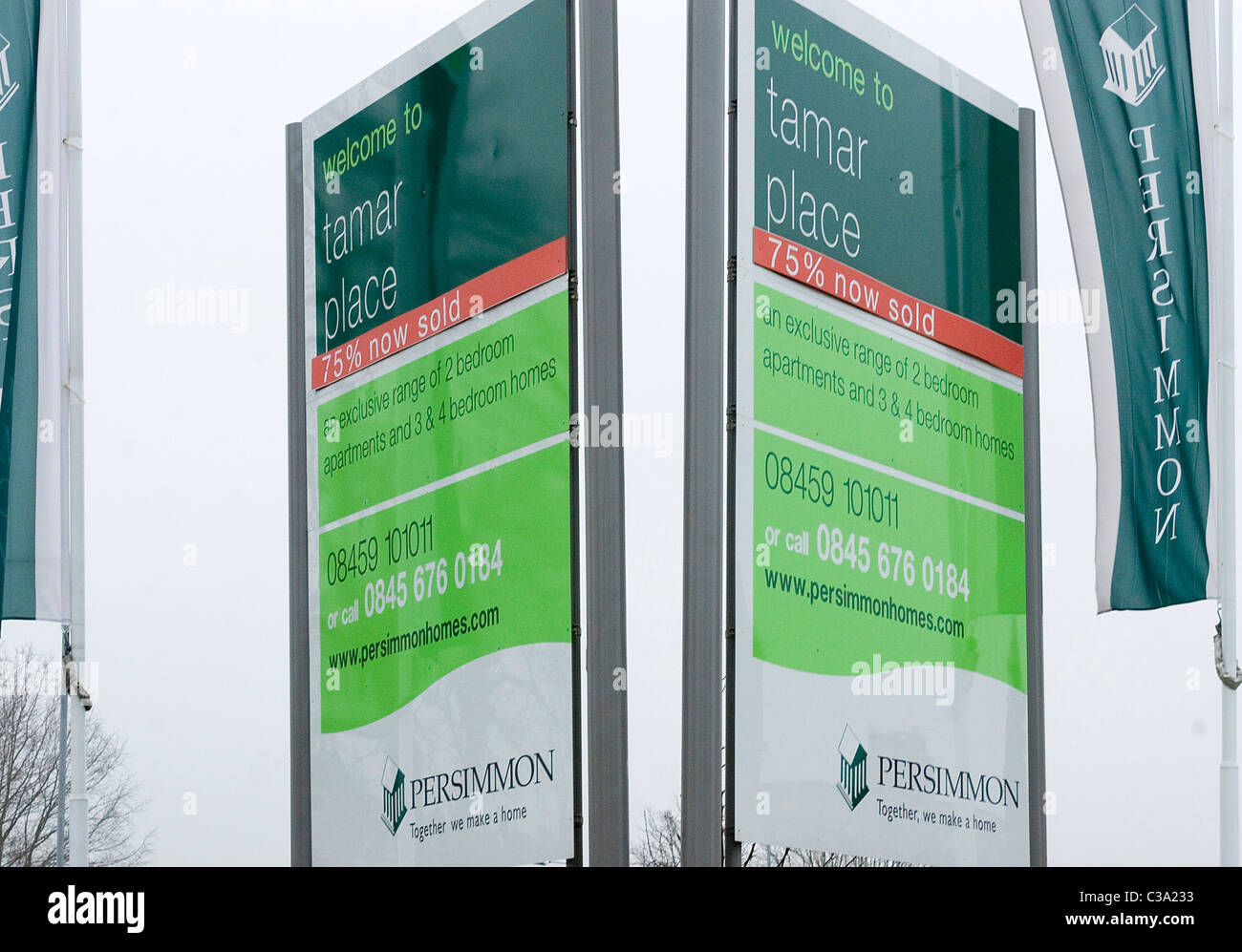 Persimmon homes signage hi-res stock photography and images - Alamy