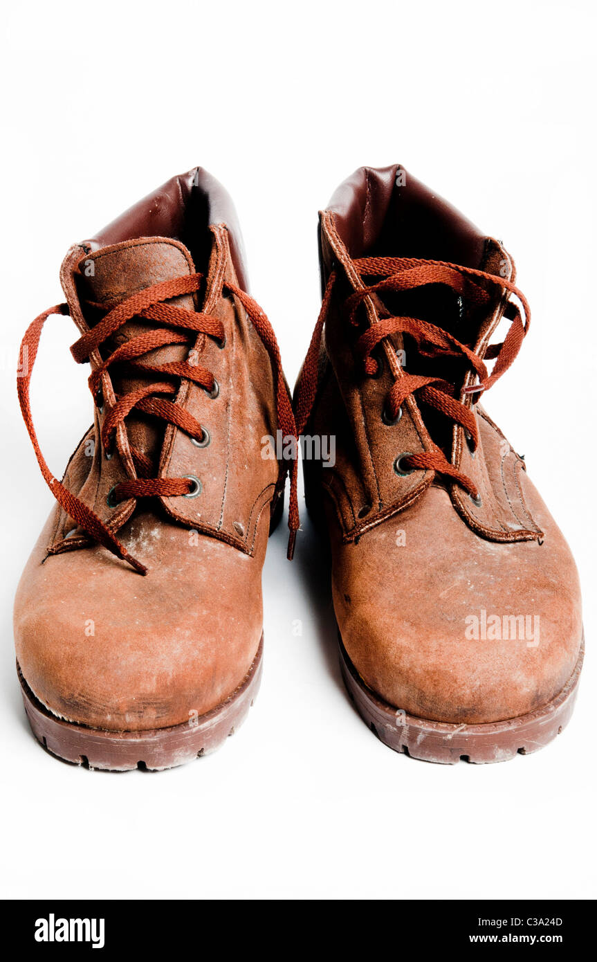 Old worn boots hi-res stock photography and images - Alamy